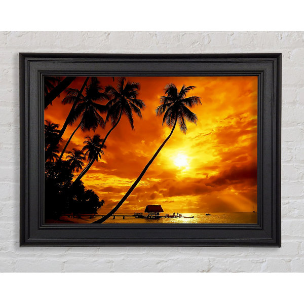 Haus am Meer Familienspaß im Paradies Gerahmter Druck Wandkunst | Wayfair.de